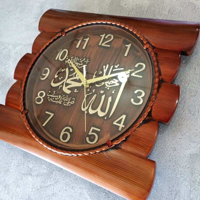 Jual Jam Dinding Kaligrafi 8344 Muslim lafadz Allah-Muhammad Swt Islam ...