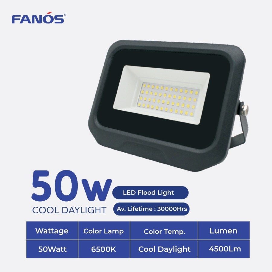 Jual FANOS Lampu Sorot LED 50W - Flood Light / Outdoor / Tembak 50 W 50Watt | Shopee Indonesia