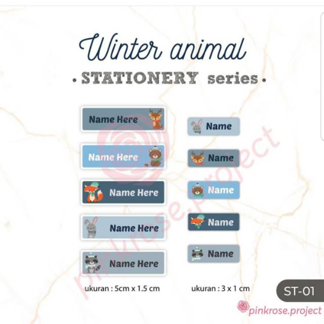 Jual Sticker Nama Label Stationery Waterproof 120 pcs | Shopee Indonesia