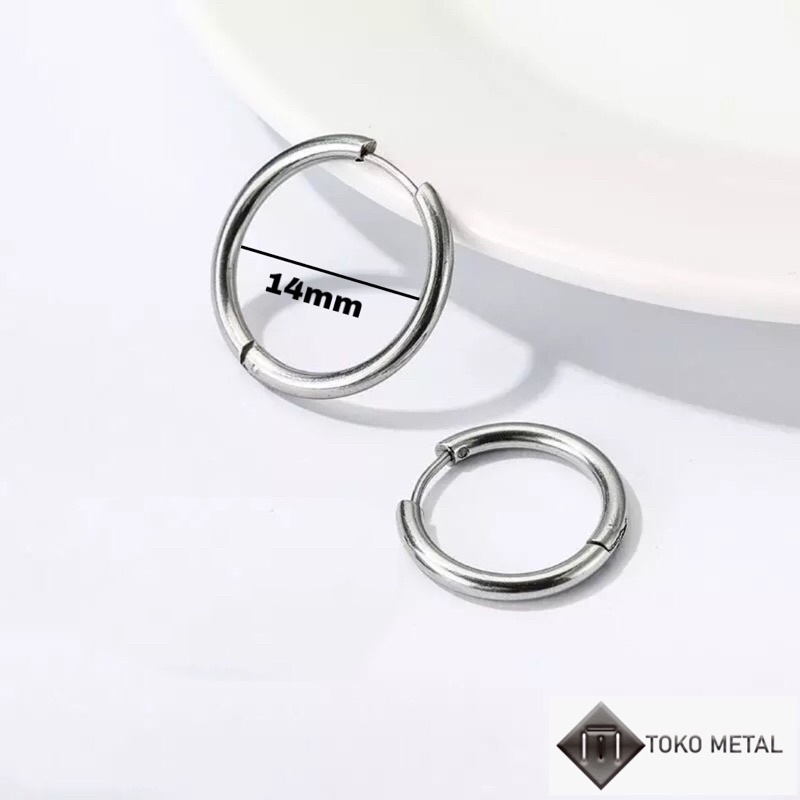 Jual Anting Hoop 100% Titanium Pria Dan Wanita 10mm, 12mm & 14mm[ Toko ...
