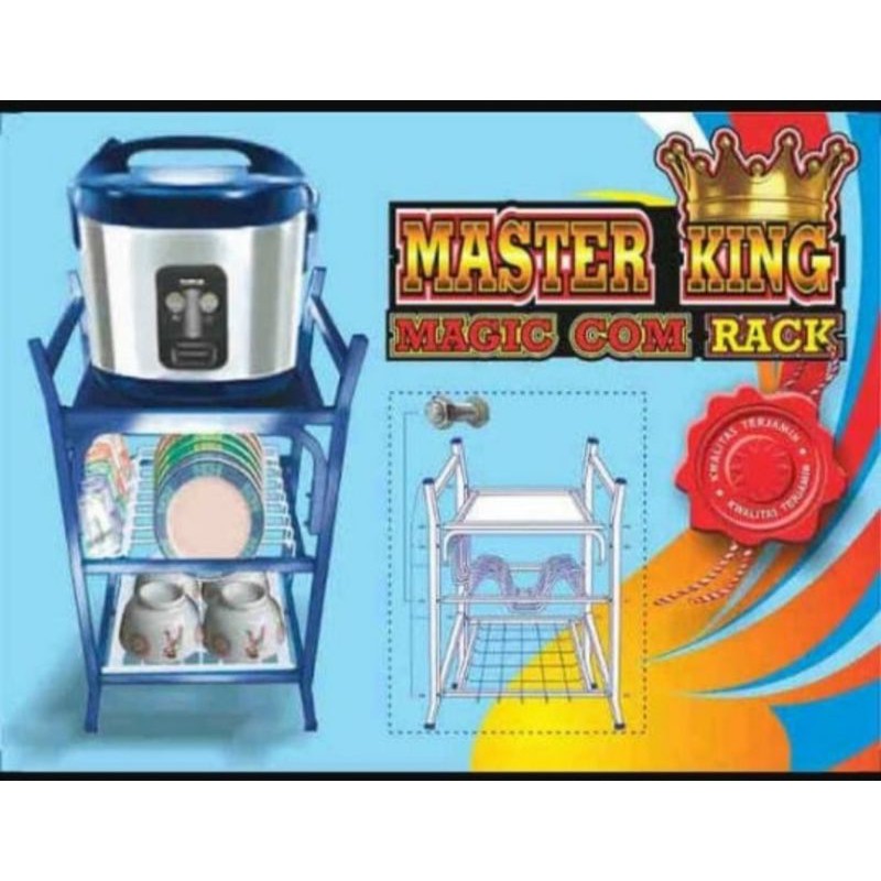 Jual Rak Serbaguna Rak Magic Com + Rak Piring Master King | Shopee ...