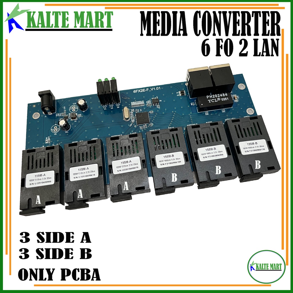 Jual 20KM Ethernet Fiber Optical Media Converter Single Mode 6 SC fiber ...