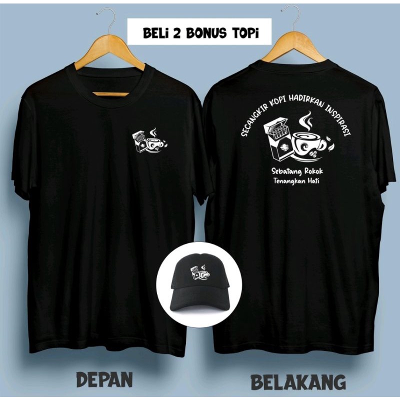 Jual Kaos Kopi & Rokok - Kaos Distro Cotton Combed 30s - Kaos Pria ...