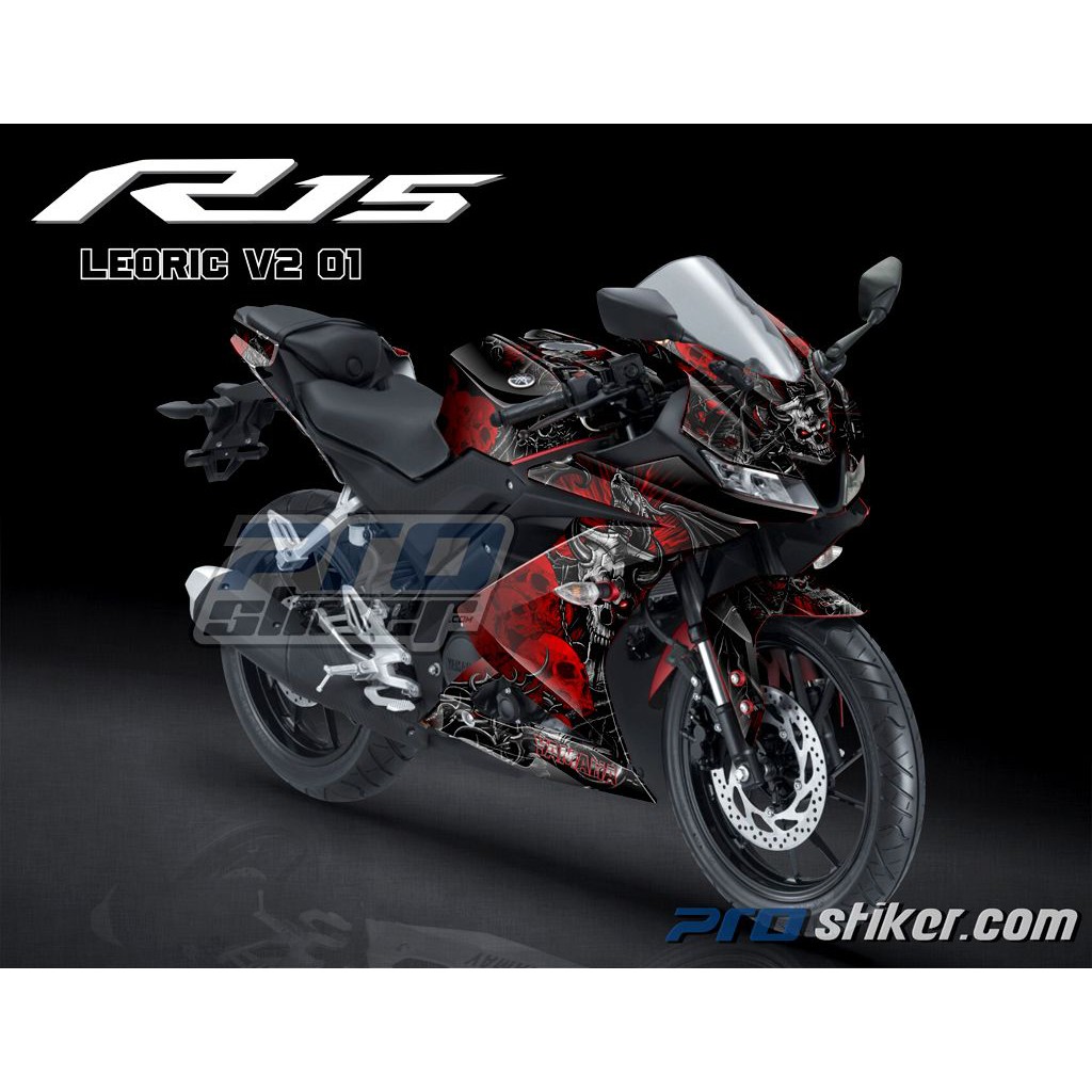 Jual Decal Striping R15 V3 Gambar Tengkorak LEORIC Full Body Sticker Garang Prostiker | Shopee ...