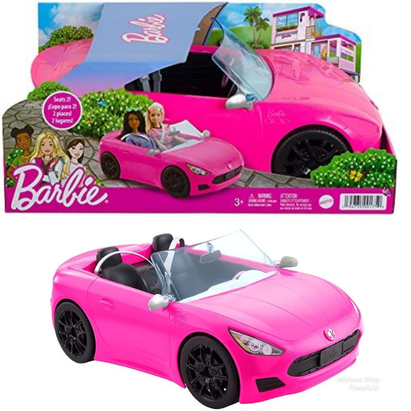 Jual Mobil Boneka Barbie Pink with Rolling Wheels 2 Seater Convertible ...