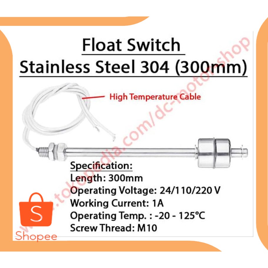 Jual Unik perkakas Float Switch Stainless Steel Liquid Water Level ...