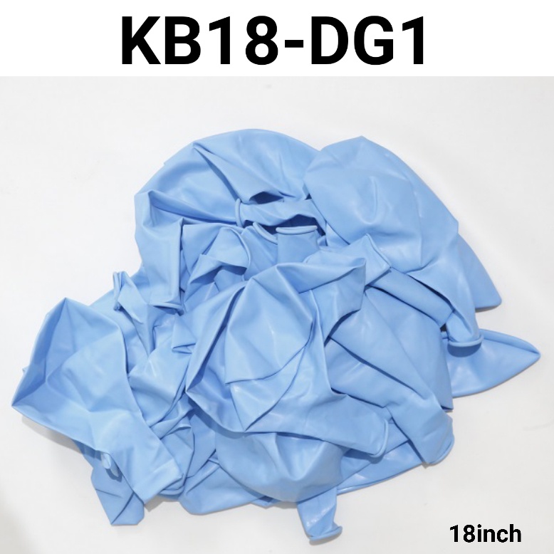 Jual KB18-DG1 Balon latex 18 inch 45 cm doff tebal biru muda satuan ...