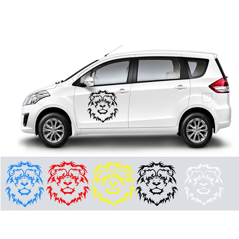 Jual Stiker Mobil Unik Lucu Cutting Sticker Lion Head | Shopee Indonesia