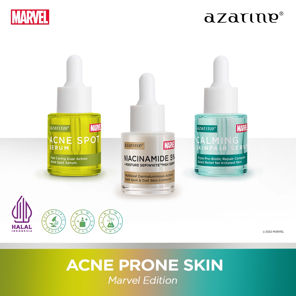 Jual Azarine Acne Prone Skin Treatment Series [3x20ml] | Shopee Indonesia