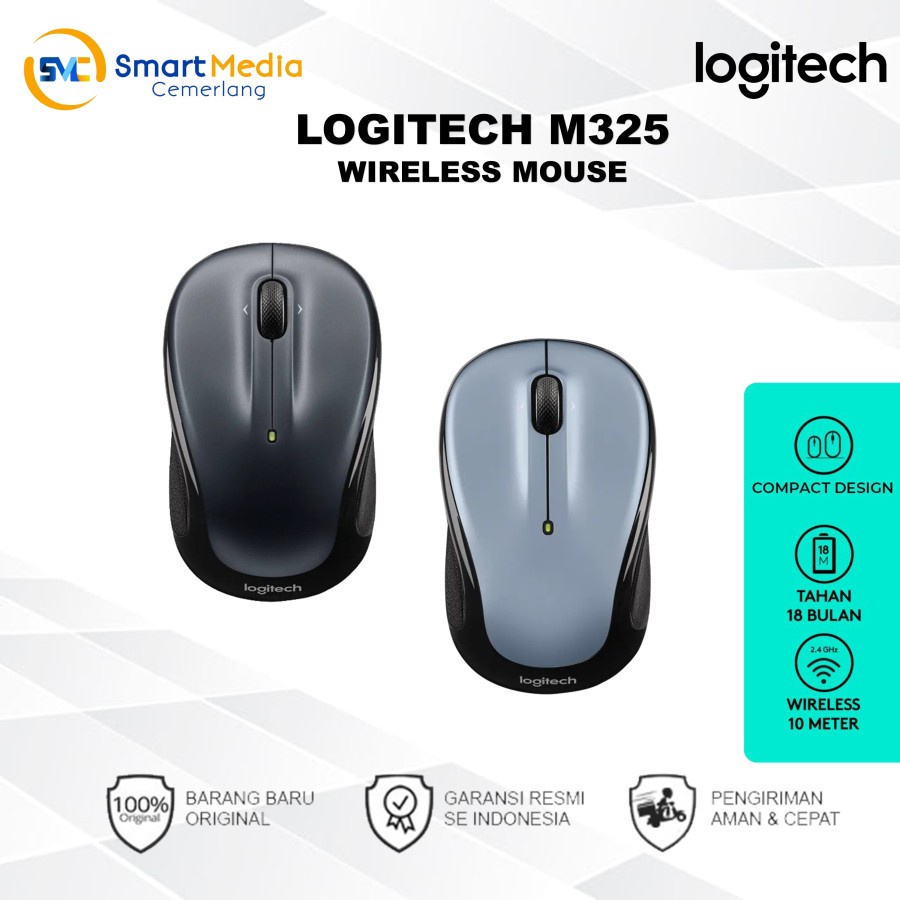 Jual Mouse Wireless Logitech M325 - Warna | Shopee Indonesia