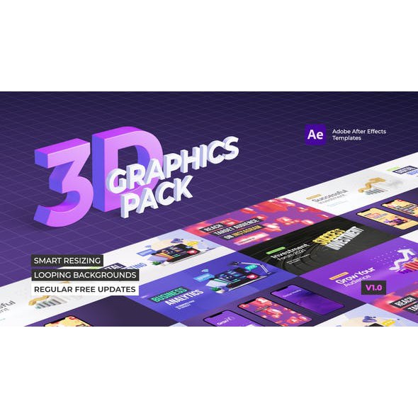 Jual Videohive 3D Graphics Pack After Effects Project | Shopee Indonesia
