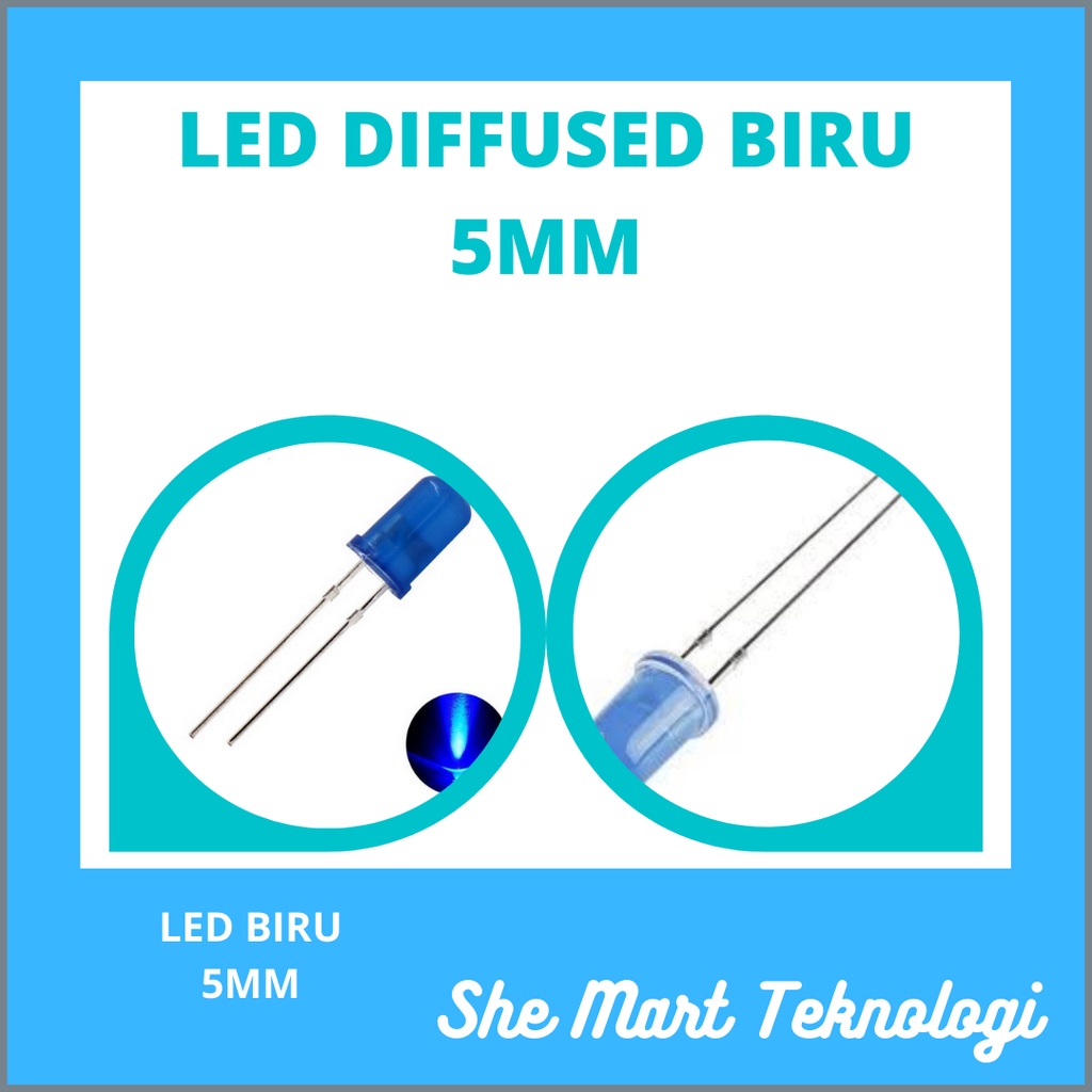 Jual LED Warna Biru 5mm isi 5pcs per pack | Shopee Indonesia