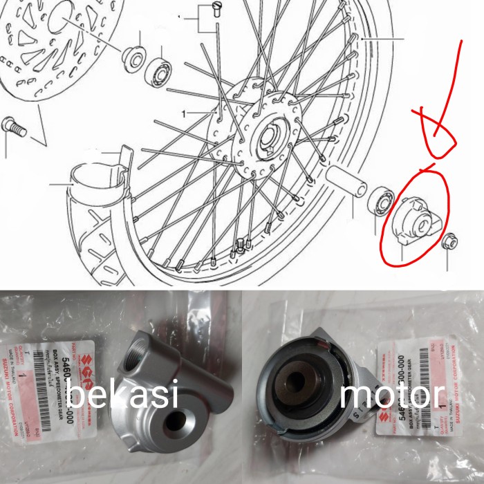 Jual gearbox speedometer suzuki shogun FL RR spin skywave sgn 110 ...