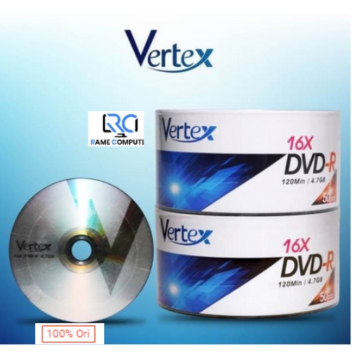 Jual VERTEX DVD-R BLANK Jual per pack 50 Keping DVD KOSONG | Shopee ...