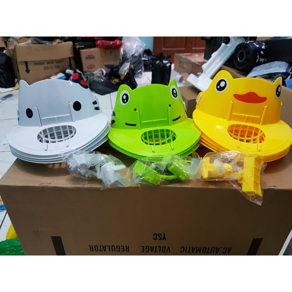 Jual Topi Kipas Karakter lucu lucu kodok hello kitty dan bebek | Shopee ...