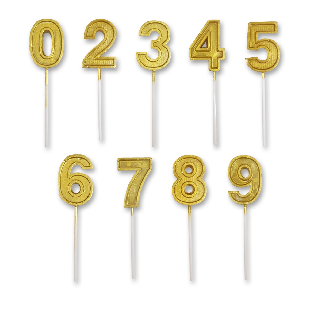 Jual Lilin Angka Ulang Tahun Gold / Birthday Numeric Candle Gold ...