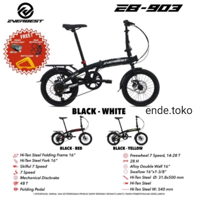Jual sepeda lipat everbest 903 16 inch | Shopee Indonesia