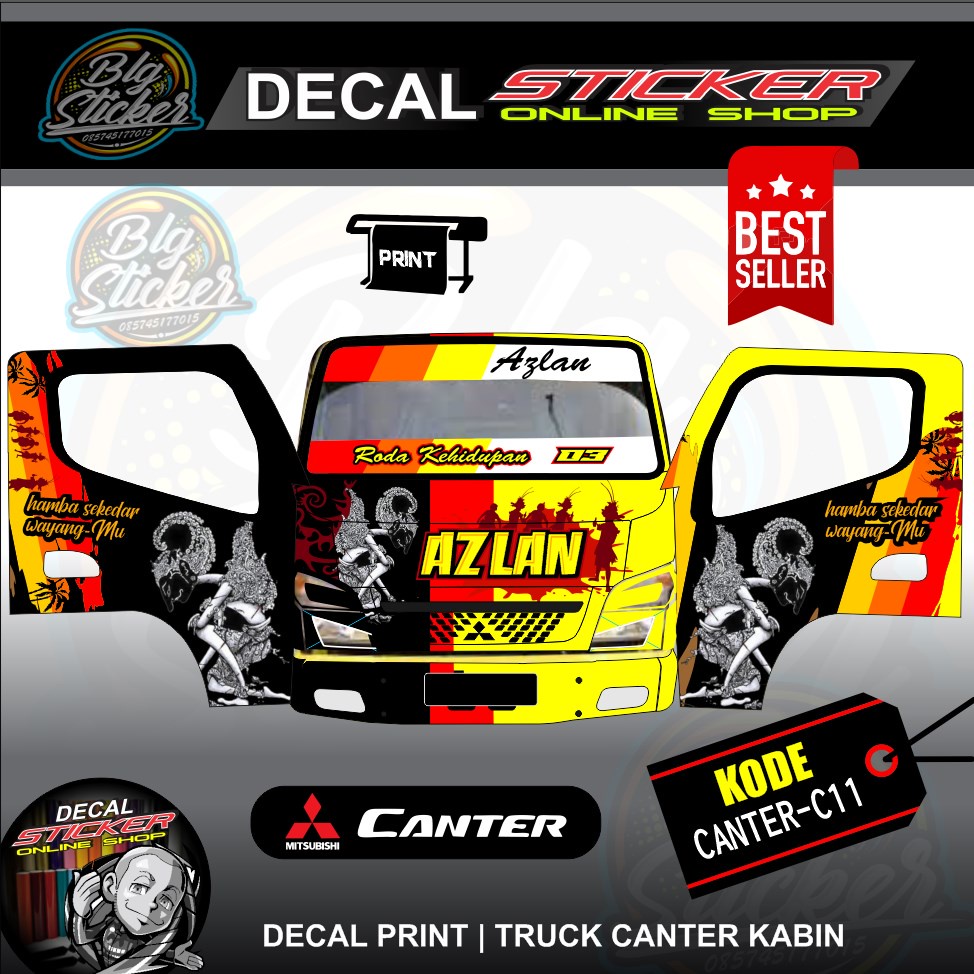 Jual STIKER TRUK CANTER FULL KABIN DECAL STICKER KEREN | Shopee Indonesia