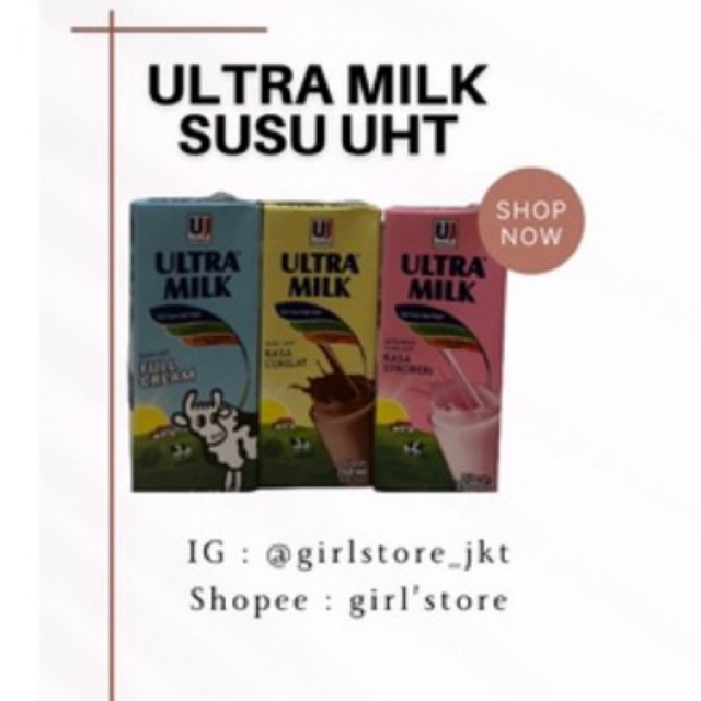 Jual Susu UHT Ultra Milk | Shopee Indonesia