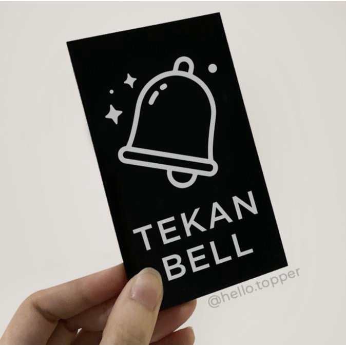 Jual Sign Mini Tekan Bell Akrilik Printed 12x7 | Label Bell | Shopee ...