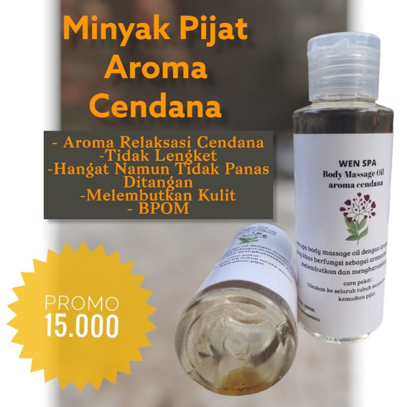 Jual Massage oil aromatherapy wen spa aroma cendana/ minyak pijat aroma cendana (bpom) | Shopee ...