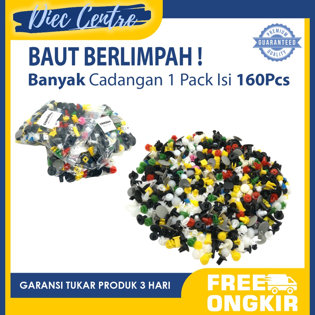 Jual Baut Rivet Mobil Universal 160PCS | Shopee Indonesia