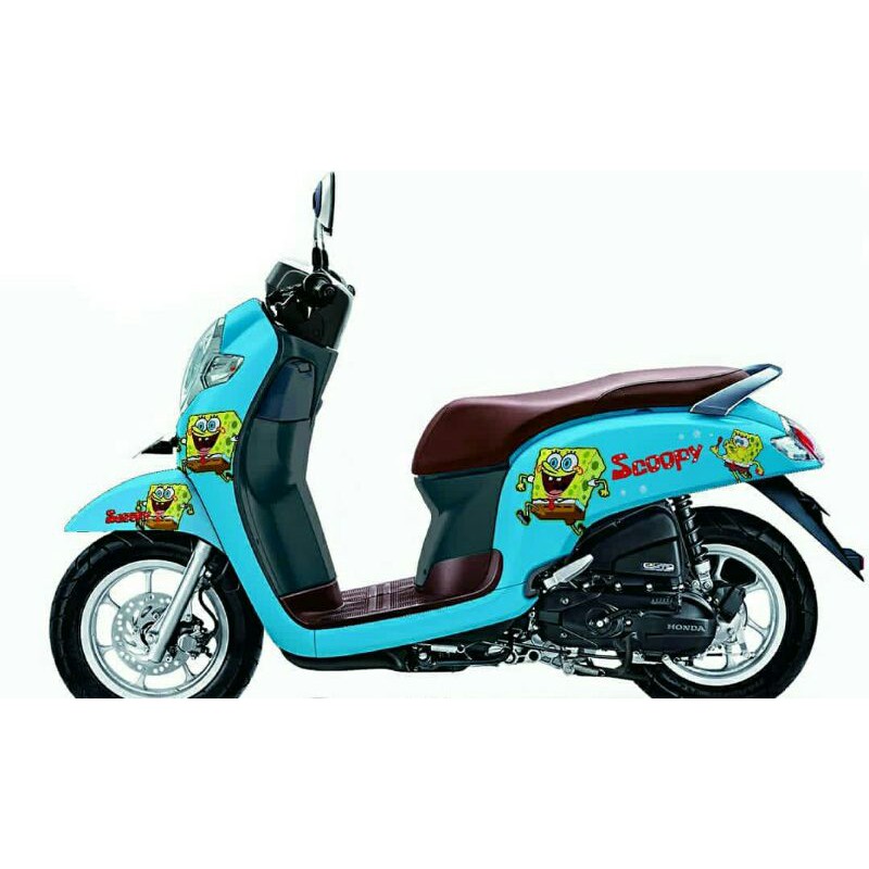 Jual stiker decal scoppy motif Spongebob stiker full body | Shopee ...