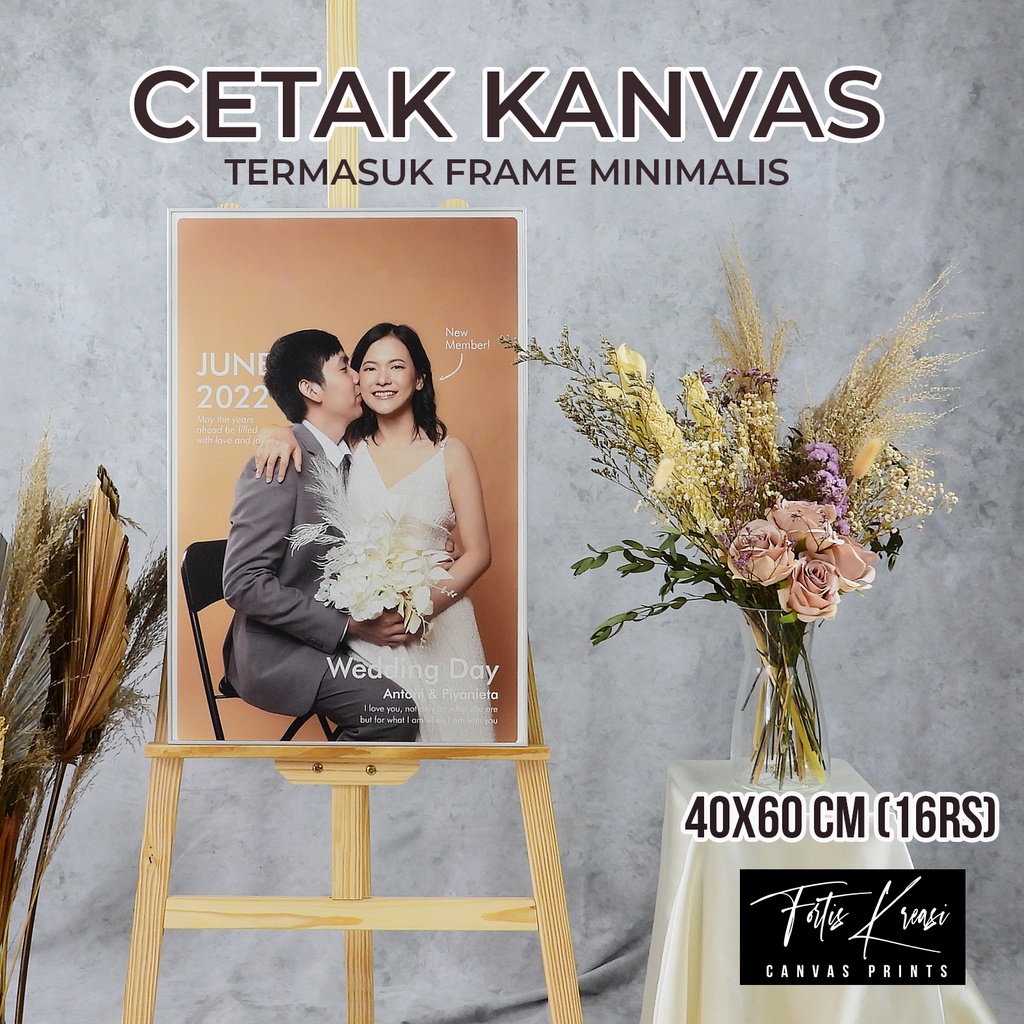Jual Cetak Foto Kanvas Include Frame Minimalis MURAH BERKUALITAS 40x60 ...