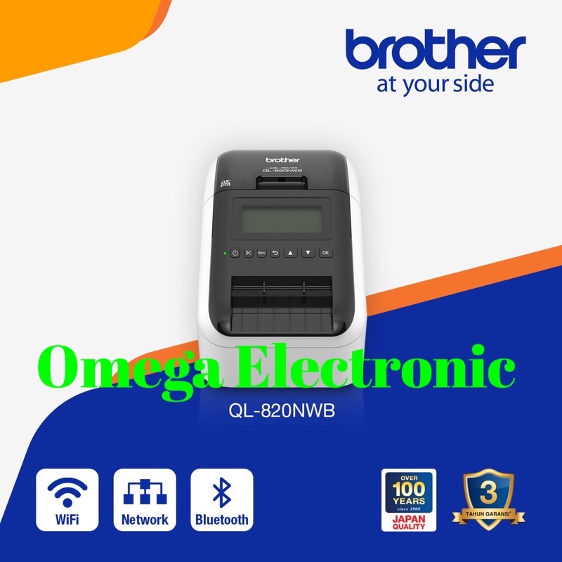 Jual RESMI Brother Label Printer QL-820NWB Ultra Flexible QL 820 NWB ...