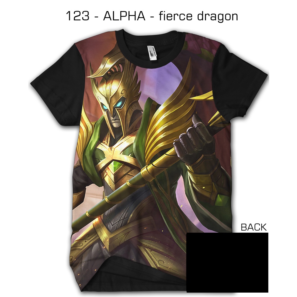 Jual kaos 3d mobile legends legend 123 - ALPHA - fierce dragon | Shopee ...