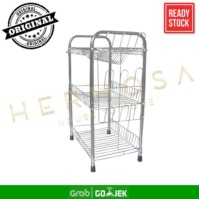 Jual Rak Piring 3 Susun Stainless | Shopee Indonesia