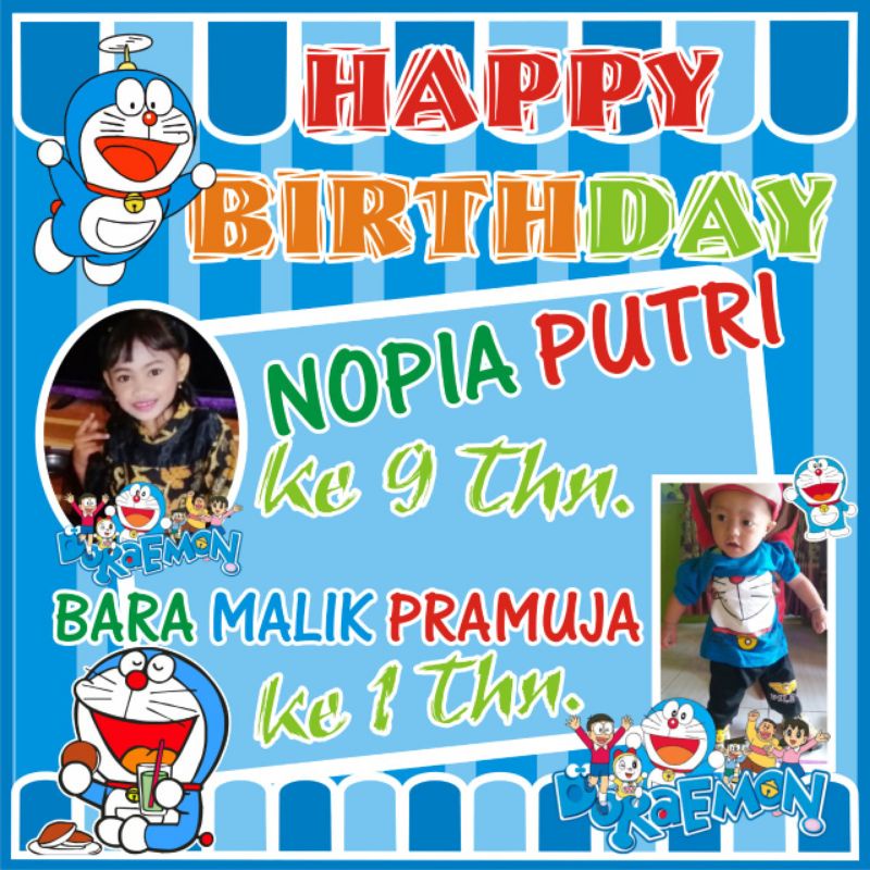 Jual Banner Ultah Hiasan Dinding Ultah Anak Birthday Dekorasi Latar ...