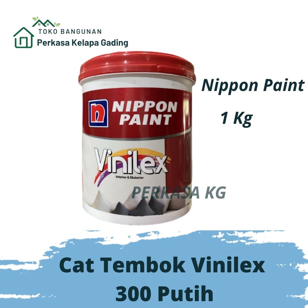 Jual Cat Tembok Vinilex 1Kg 300 Putih Hitam Cream Lily White Nippon ...