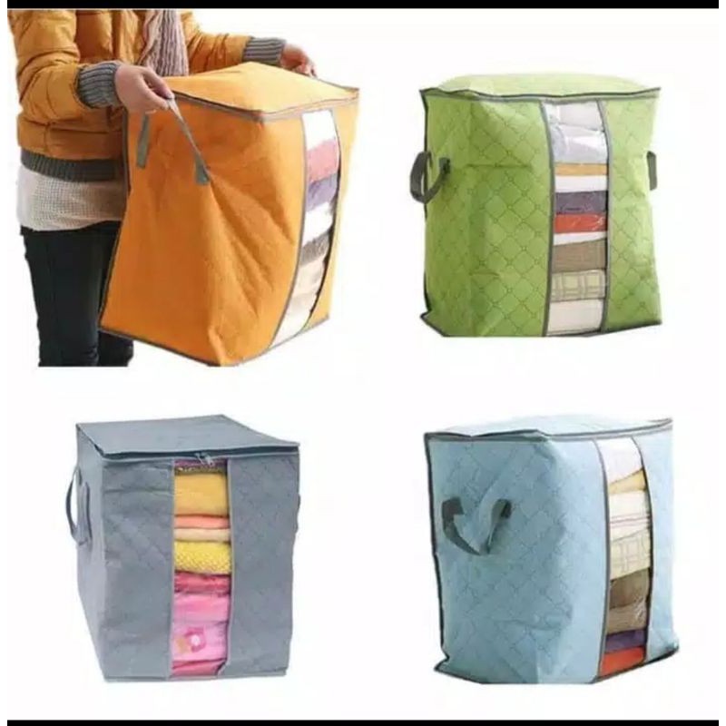 Jual Bambo Storage Box Berdiri (Tempat Baju Lipat/Laundry Bag) | Shopee ...