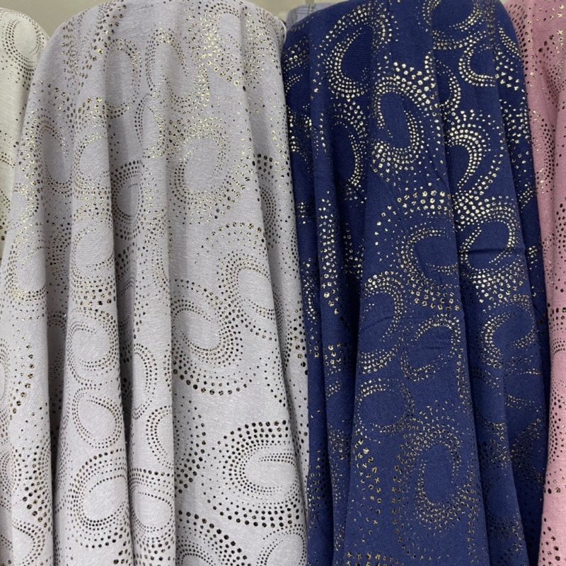 Jual kain katun linen rami gliter motif etnik (harga 0.5mtr/50cm ...