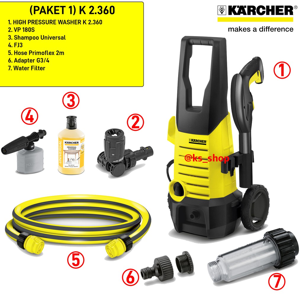 Jual Karcher K2 360 | Karcher K2.360 | K 2.360 | Karcher High Pressure Cleaner K2.360 | Paket A ...