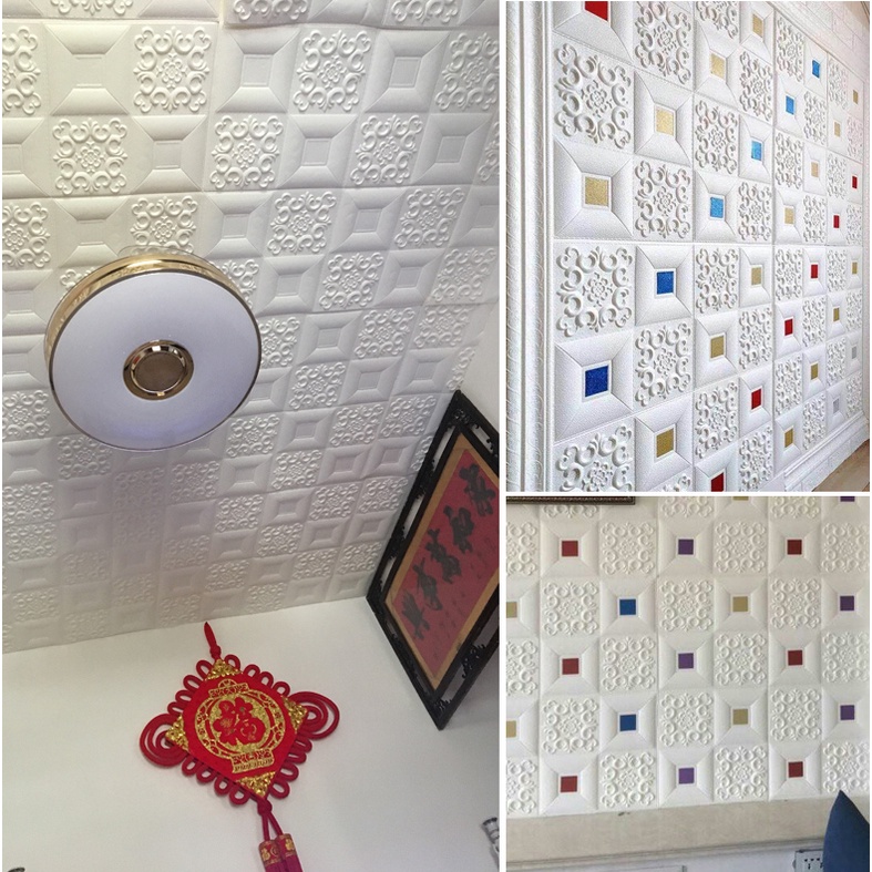 Jual Wallpaper Dinding 35*35cm Ceiling Wallpaper Sticker Dinding Busa ...