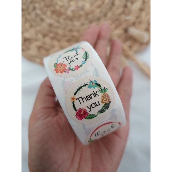 Jual [Part 1] Stiker Thank You Label Stiker Terimakasih Sticker Bulat ...
