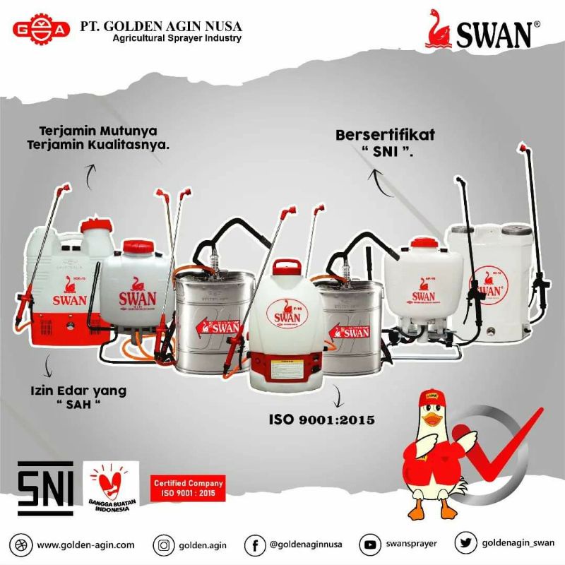Jual TANGKI SEMPROT SWAN / SPRAYER ELEKTRIK SWAN / SPRAYER SWAN ...