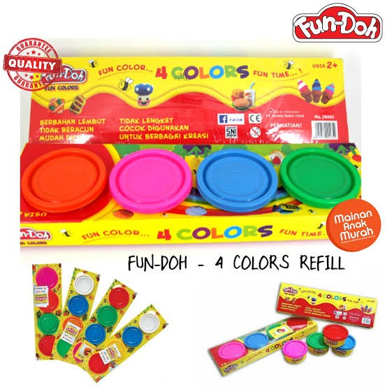 Jual Mainan Plastisin Set Lilin Kreasi Anak Fundoh 4 Warna Murah ...