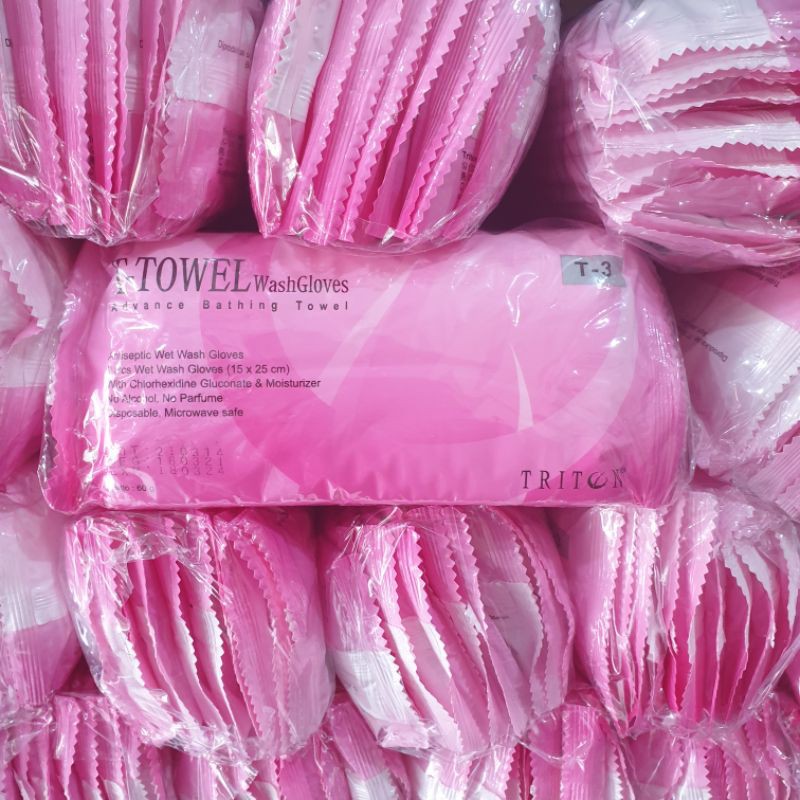 Jual T Towel Wash Gloves Tissue isi 20 Pcs 15 x 25 Cm / Washlap Handuk ...
