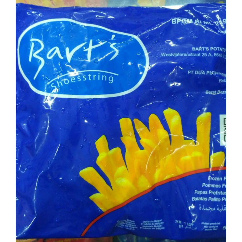 Jual Kentang french fries bart's 500gr | Shopee Indonesia
