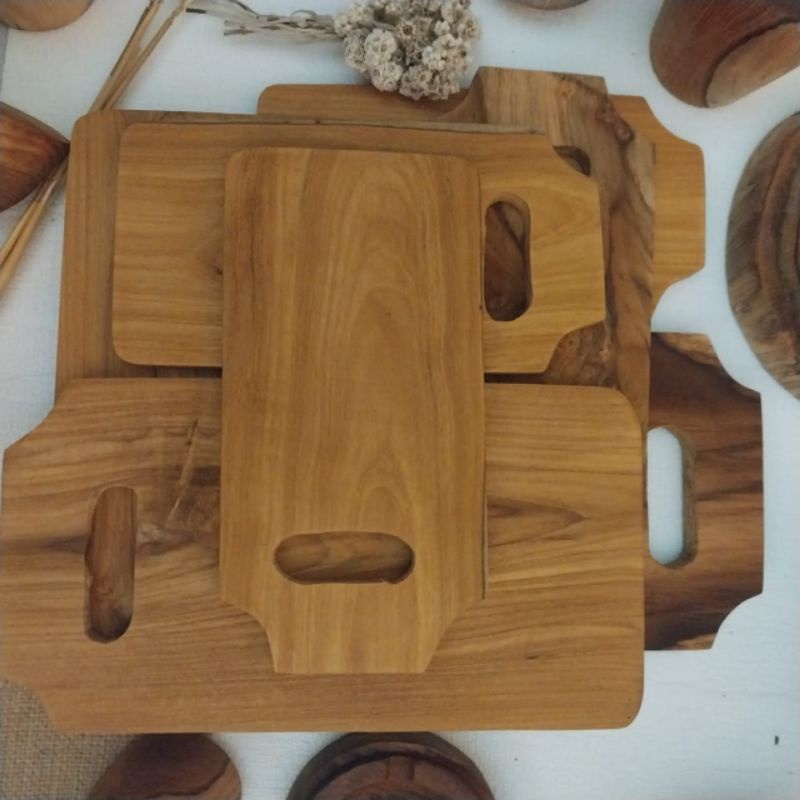 Jual Talenan kayu jati original / Tatakan kayu jati asli | Shopee Indonesia