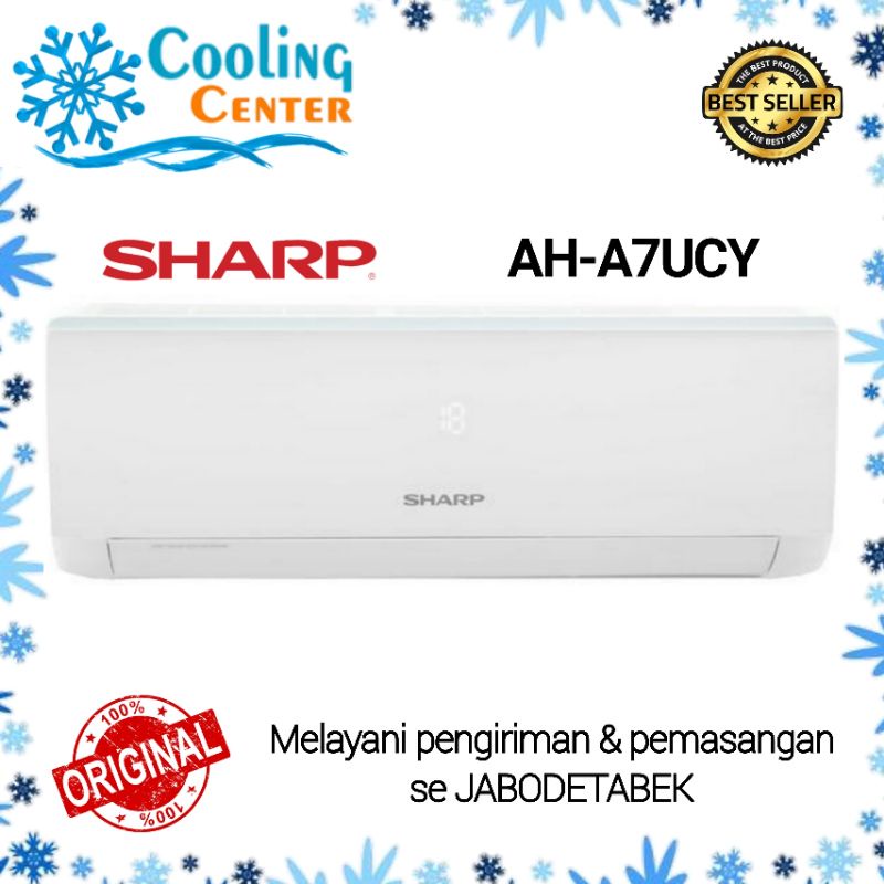 Jual AC SHARP 3/4 pk AH - A 7 UCY TURBO + PASANG INSTALASI | Shopee Indonesia