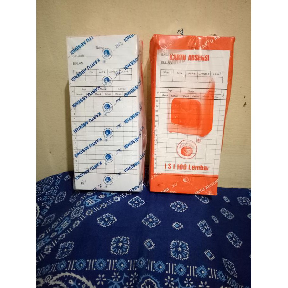 Jual Kartu Absen Mesin Absensi Amano 100 Lbr | Shopee Indonesia