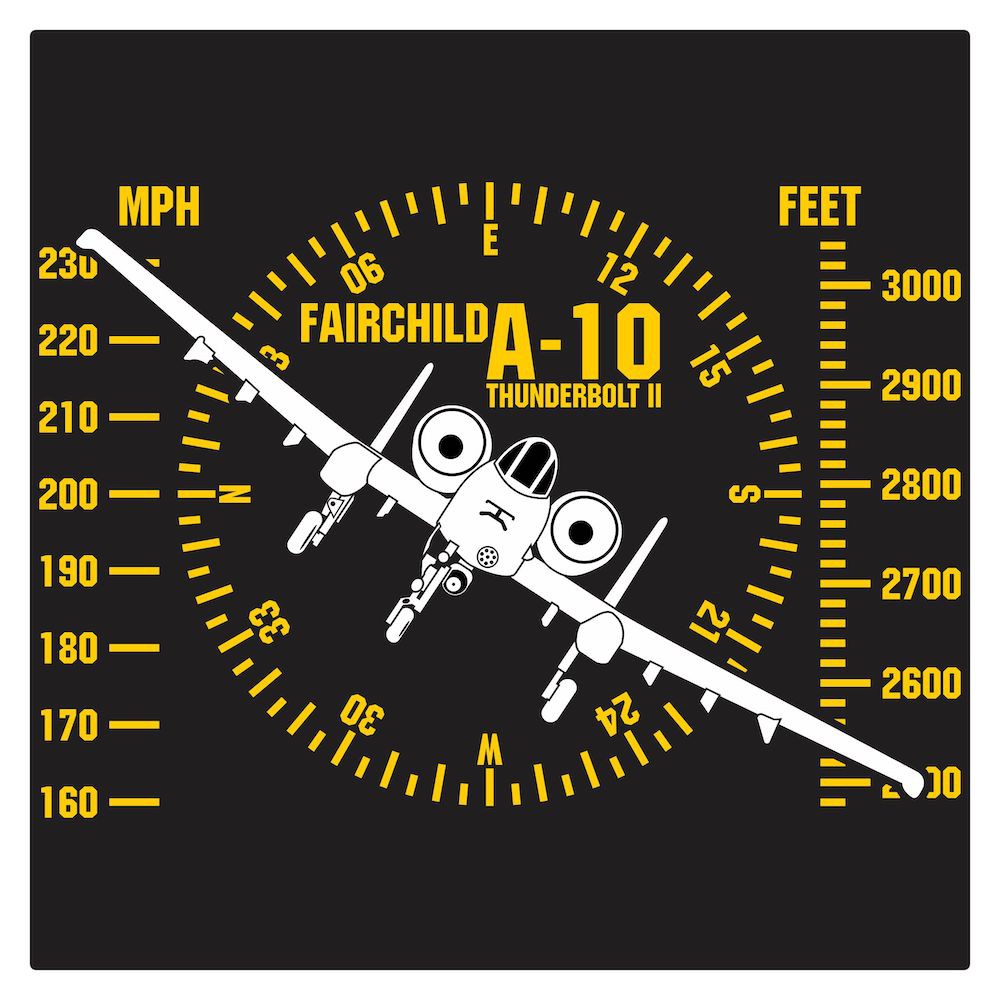 Jual A-10 Thunderbolt Anti Tank Aircraft Compass & HUD Cutting Sticker ...
