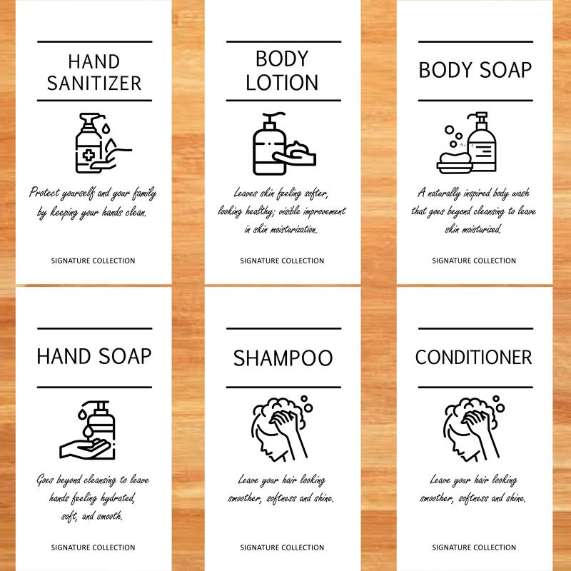 Jual Sticker Vinyl 5.5x10 Stiker Label Botol Sabun Mandi Shampoo ...