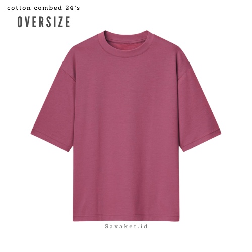 Jual Kaos Polos Oversize Pria Wanita Cotton Combed 24s Baju Polos Unisex Dusty Pink Shopee