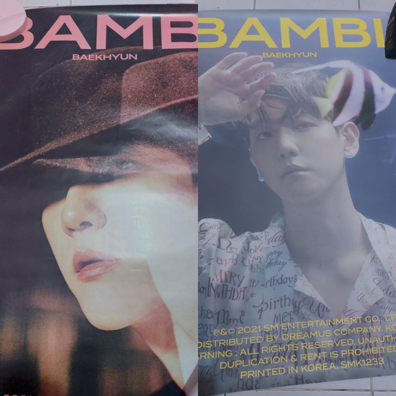 Jual poster murah official baekhyun exo cbx superm delight bambi dftf ...