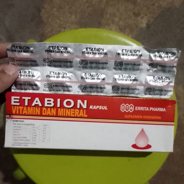 Jual ETABION KAPSUL (Obat Lelah, Letih, Lesu, Tambah Darah, Segarkan ...